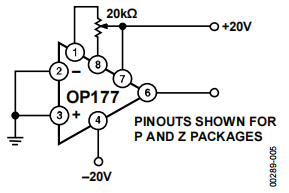 OP177 Operational Amplifiers: Pinout, Features and Datasheet