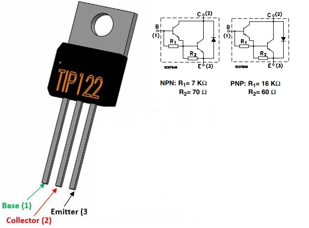 TIP122 Transistor: Datasheet, Dimension, and Circuit