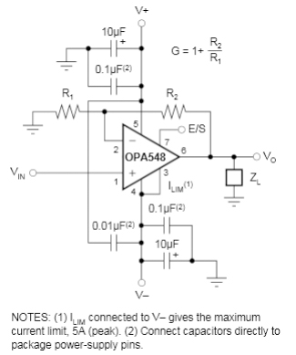 OPA548 Operational Amplifiers: Pinout, Application and Datasheet PDF
