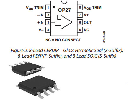 OP27G OP-AMP: Application, Pinout and Datasheet