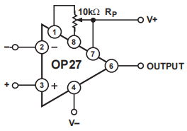 OP27G OP-AMP: Application, Pinout and Datasheet