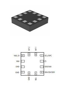 LIS2DH12 3-axis Accelerometer:Pinout, Datasheet, and Functional Block Diagram