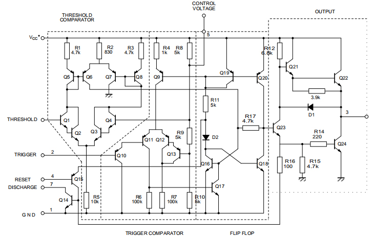 NE556 Dual Timer IC: Circuit, Pinout and Datasheet