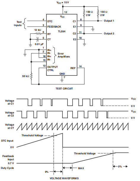 TL594 PWM Control Circuit: Pinout, Circuit and Datasheet