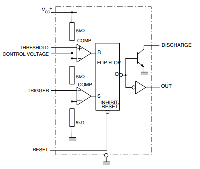 NE555N Timer: Pinout, Datasheet, and Schematic Diagram