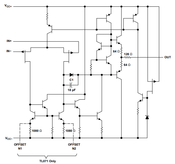 TL072CP Operational Amplifier: Datasheet, Functional Block Diagram, and ...