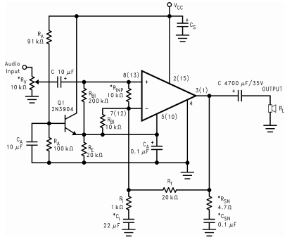 LM1876 Audio Power AMP : Pinout, Application and Datasheet