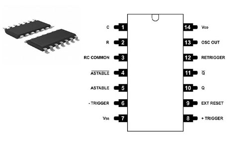 CD4047B Multivibrator IC: Datasheet, Pinout and Circuit