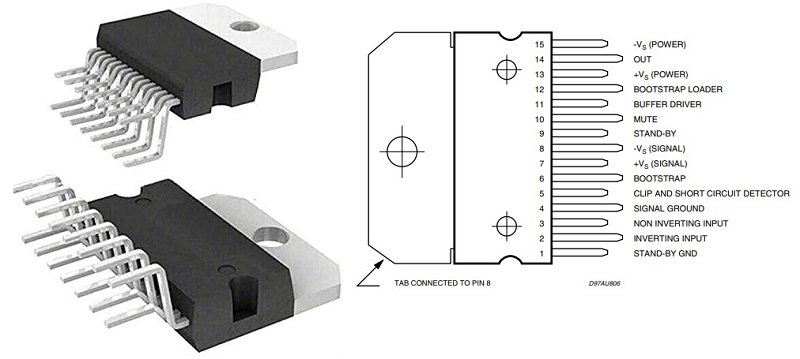 TDA7293V Audio Amplifier: Datasheet, Pinout, and Application Circuits
