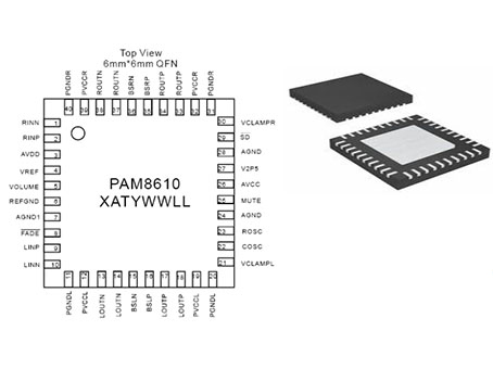 PAM8610 Audio Power Amplifier: Schematic, Specification and Datasheet