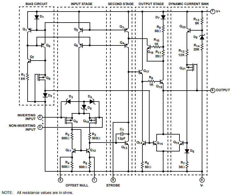 CA3140E Operational Amplifier: Diagram, Pinout, and Datasheet