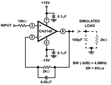 CA3140 Op-Amp: Circuit, Pinout and Datasheet