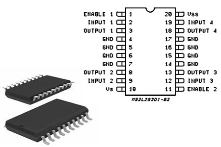 L293DD Channel Driver: Pinout, Datasheet and Features