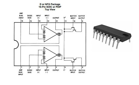 LM13700N Dual Transconductance Amplifier: Datasheet, Pinout ...