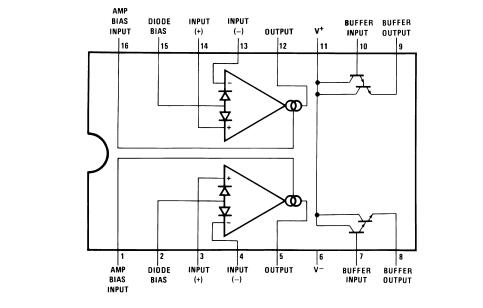 LM13700N Dual Transconductance Amplifier: Datasheet, Pinout ...