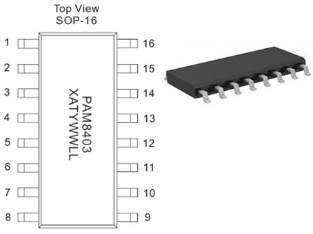 PAM8403 Audio Amplifier: Datasheet, Price and Pinout