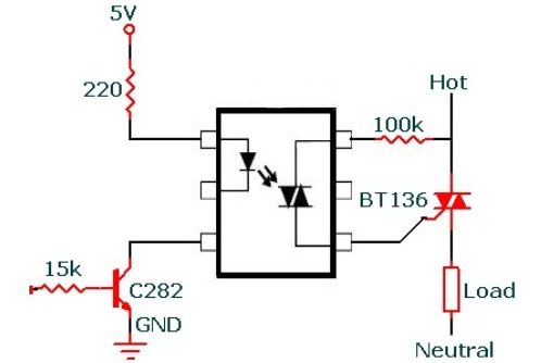 MOC3022 Random-Phase Optoisolator: Datasheet, Pinout and Circuit
