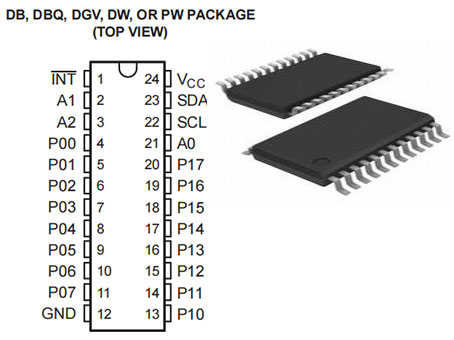 PCF8575 I/O Expander : Pinout, Schematic and Datasheet
