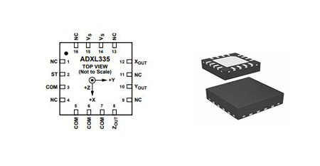 ADXL335 Accelerometer: Datasheet, Pinout, Application