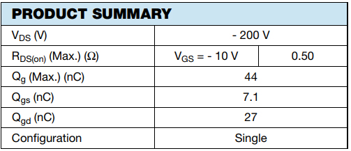IRFP9240 Power MOSFET : Datasheet, Pinout and Equivalent