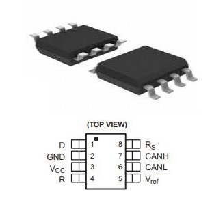 SN65HVD230DR CAN Transceiver: Datasheet, Pinout, Schematic
