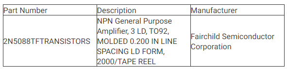 2N5088 Transistor : Pinout, Equivalent, Datasheet