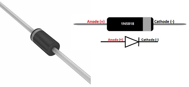 1N5818 Schottky Diode: Pinout, Datasheet, and Equivalents