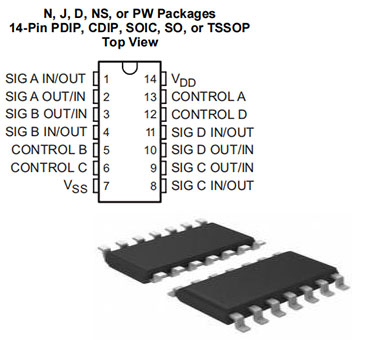 CD4066 Quad Bilateral Switches IC: Equivalent, Pinout and Use
