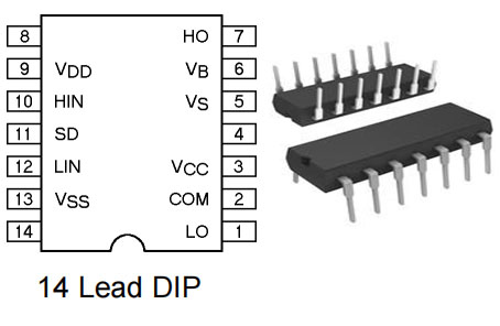 IR2110 Driver IC: Equivalent, Pinout and Test Circuit