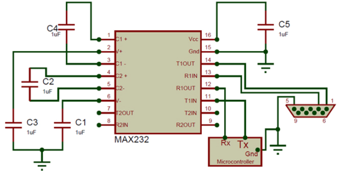 MAX232 Driver IC: Datasheet, Pinout and Circuit