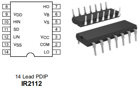IR2112 Driver IC: Circuit, Pinout and Datasheet