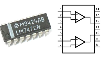 LM747 Dual Operational Amplifier: Datasheet, Pinout and Equivalents