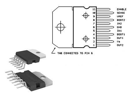 L6203 Bridge Driver: Circuit, Pinout, and Datasheet