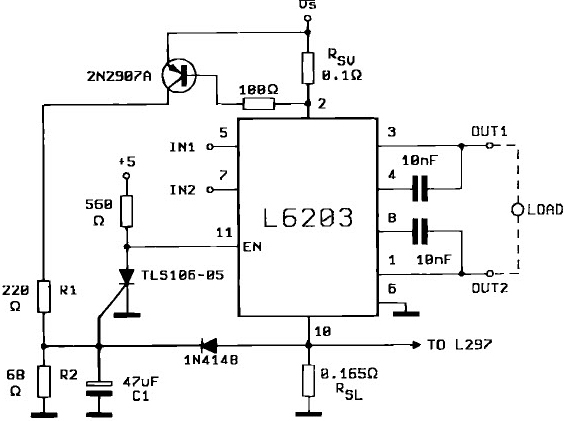 L6203 Bridge Driver: Circuit, Pinout, and Datasheet