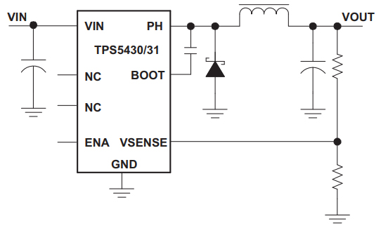 TPS5430 Step-Down Converter: Pinout, Equivalent and Datasheet