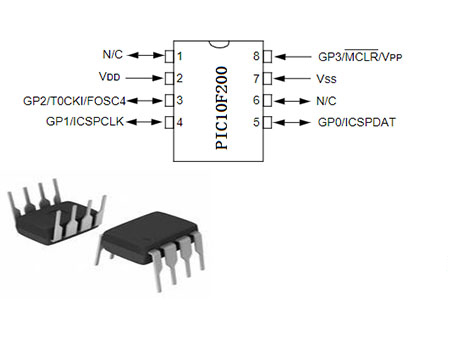 PIC10F200 Microcontroller: Circuit, Pinout, and Datasheet