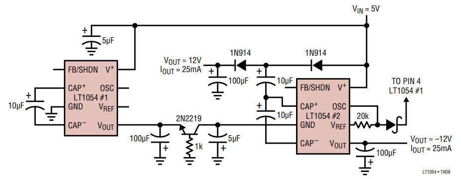 LT1054 Voltage Converter and Regulator: Pinout, Applications and Datasheet