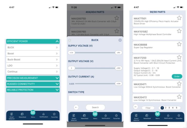 Designing with Maxim’s Essential Analog Mobile App