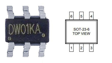 DW01A Battery Protection IC: Datasheet pdf, Schematic and Alternatives