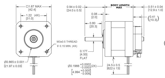 NEMA17 Stepper Motor: Datasheet pdf, 1.5 A 1.8° Stepper Motor and Dimensions