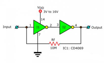 CD4069 Inverter CMOS: Pinout, Datasheet pdf and Circuit