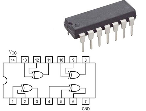 74LS86 Quad 2-Input XOR Gate IC: Pin, Datasheet pdf and Circuit Using ...