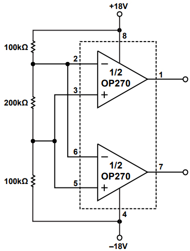 OP270 Dual Op-Amp: Pinout, Equivalent and Datasheet