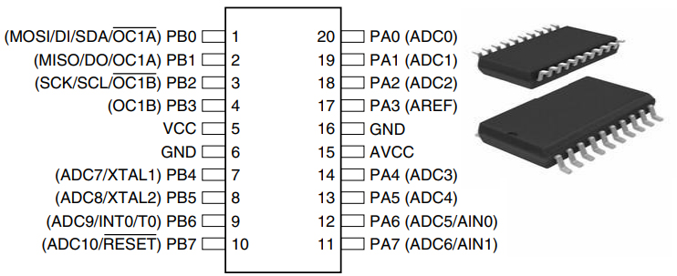 ATTINY26L 8-bit Microcontroller: Pinout, Features and Datasheet