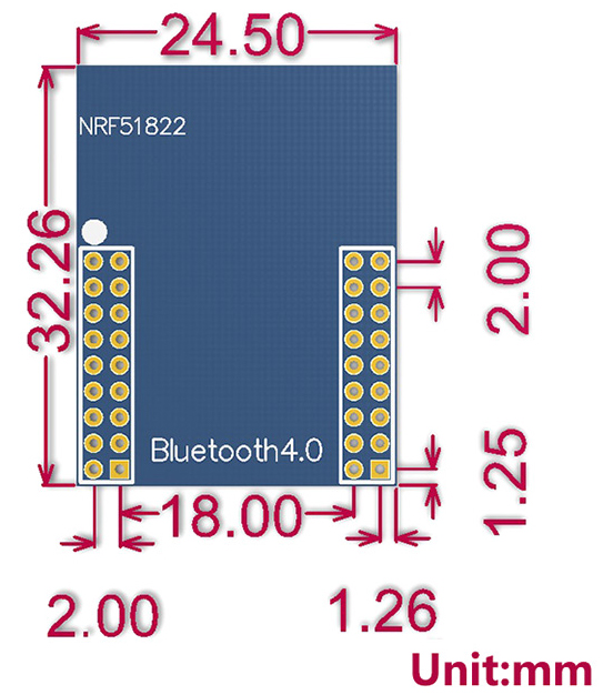 NRF51822 Multiprotocol Bluetooth: Schematic, Pinout, and Datasheet