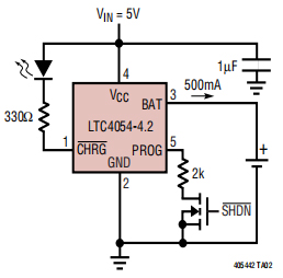 LTC4054 Single-cell Lithium-ion Battery: Circuits, Pinout, and ...