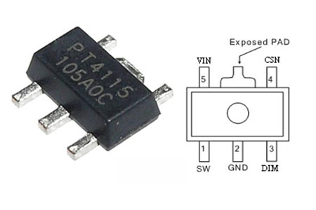 PT4115 High Brightness LED Driver: 30A, 1.2V Step-down Driver ...