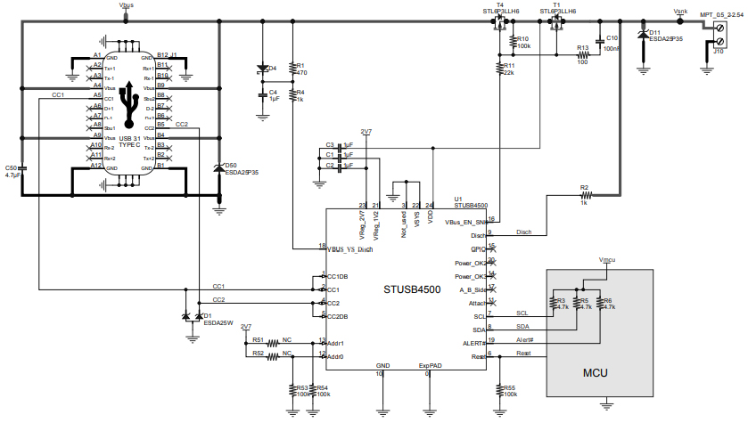 STUSB4500 USB PD Controller: Pinout, Features and Datasheet