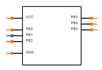 ATTINY25 8-Bit Microcontroller: DIP8 ATTINY25, Circuit and Programming