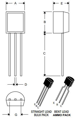 S9015 PNP Transistor: Low Frequency, Low Noise TO-92 S9015 Equivalents ...